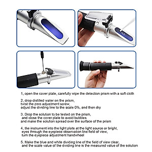 LOXGO Handheld Salinity Refractometer For Aquarium 0 To Salinometer Portable SeaWater Concentration Tester Meter ATC Handheld Salinity Refractometer