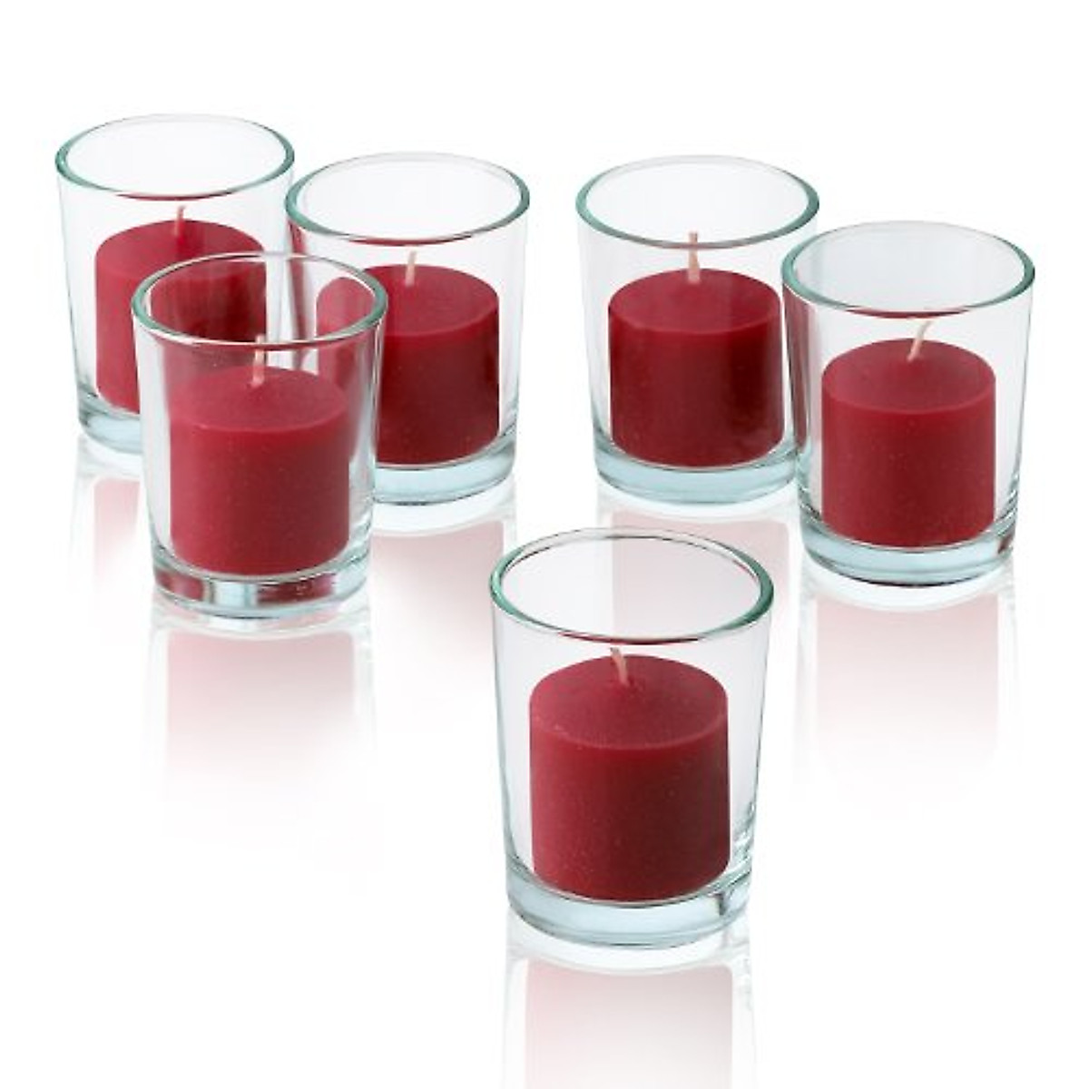 Red Apple Cinnamon Scented Candles - Set of 12 Scented Votive Candles - 10 Hour Burn Time - Made in The USA
