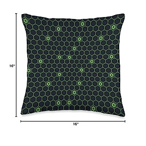 Miraculous Ladybug Carapace Pattern Throw Pillow, 16x16, Multicolor