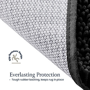 BELADOR Bathroom Rugs Sets 2 Piece- Plush Bath Mat Set Quick-Dry Soft Chenille Bathroom Mat with Rubber Backing, Absorbent Bathroom Rug Set, Washable Bath Rugs for Bathroom- Bath Mats 24x17 + 30x20