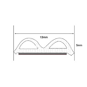 33Feet Long Universal Self Adhesive Auto Rubber Weather Draft Seal Strip 51/100 Inch Wide X 1/5 Inch Thick,Weatherstrip for Car Window and Door,Engine Cover (2 Rolls of 16.5 Ft Long)