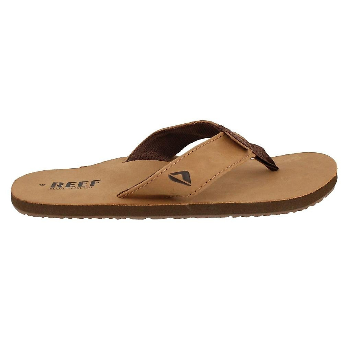 Reef mens Leather Smoothy Flip Flop, Bronze Brown, 12 US