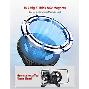 PROfezzion Deluxe Metal Version for MagSafe Car Mount, 2 in 1 Combo Magnetic Phone Holder for Car Vent or Dashboard Compatible with iPhone 15 14 13 12 Pro Max Plus, MagSafe Case & All Phones