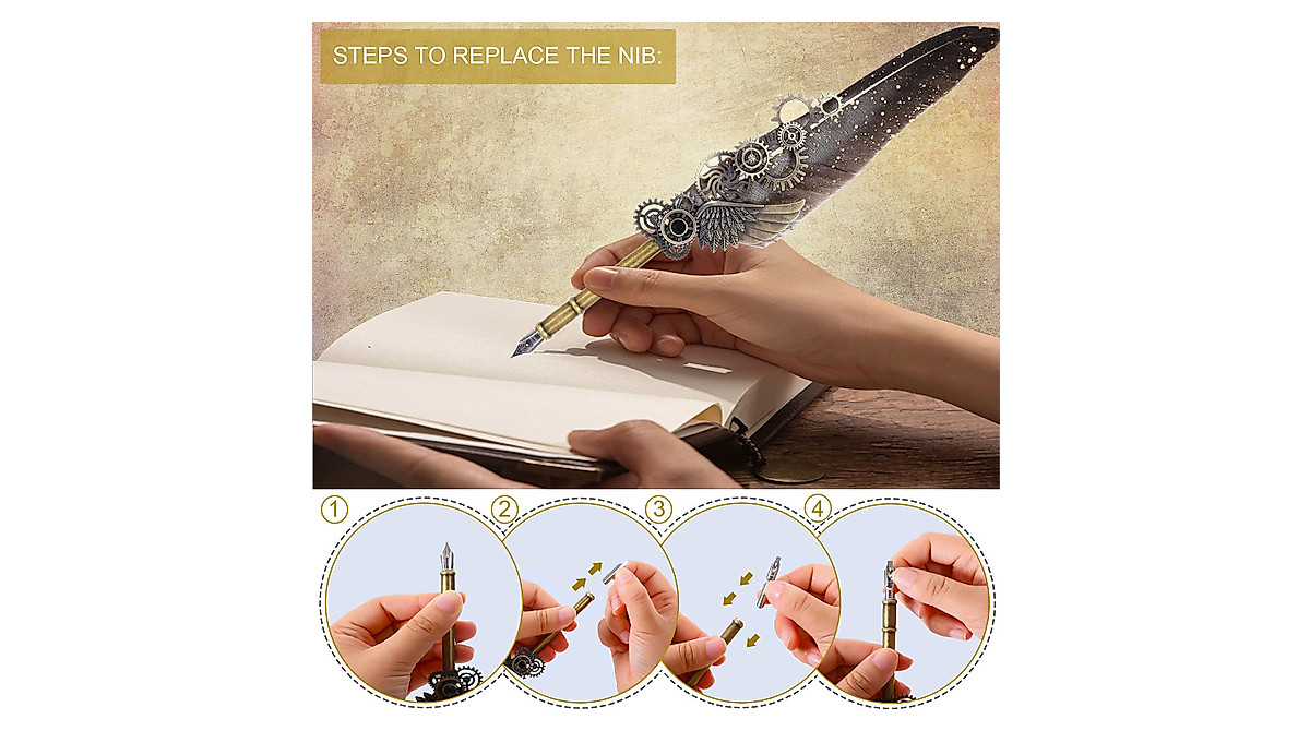 NC Feather Quill Pen Set - Perfect for Calligraphy & Gifts