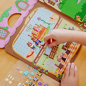 Melissa & Doug Puffy Sticker Activity Books Set - Farm, Safari, and Chipmunk - FSC Certified