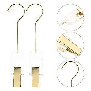 Zerodeko Hat Hanger 2Pcs Boot Hangers Clips Laundry Hooks Hanging Clips Clothes Closet Hanger Organizer Clamps Socks Towel Clips for Closet Travel Pants Socks Handbags Skirt Hangers