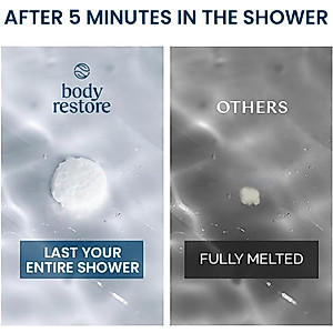 Body Restore Shower Steamers Aromatherapy 6 Pack, Relaxation Birthday Gifts for Women and Men, Travel Essentials, Stress Relief and Self Care - Variety
