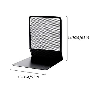 Office Bookends Metal Black Bookends，Book Stands Lightweight & Durable Book Holders Non-Slip Book Ends，for Book Divider Stopper Holders Desk Bookends Decorative bookends