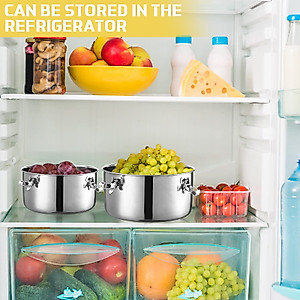 6 Pieces Stainless Steel Food Storage Containers Snack Lunchbox Metal Containers with Lid for Kids Flour Sugar Canisters Smell Proof Stackable Leakproof for Camping Trip Picnic Soup Salad Leftover