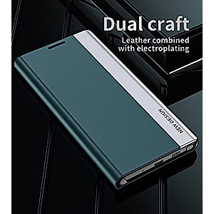 CCSmall for Xiaomi Redmi Note 10 Pro/Note 10 Pro Max Bracket Pagnetic Leather Cover TPU Shockproof Protection Flip Phone Case for Xiaomi Redmi Note 10 Pro Max CX Yellow