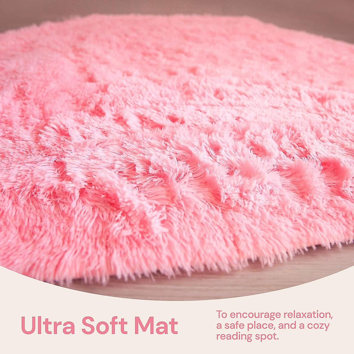 PLAYVIBE Princess Tent for Kids Tent 55"x53" – Princess Toys Kids Tent with Ultra Soft Rug & Star Led Lights – Princess Castle, Indoor & Outdoor