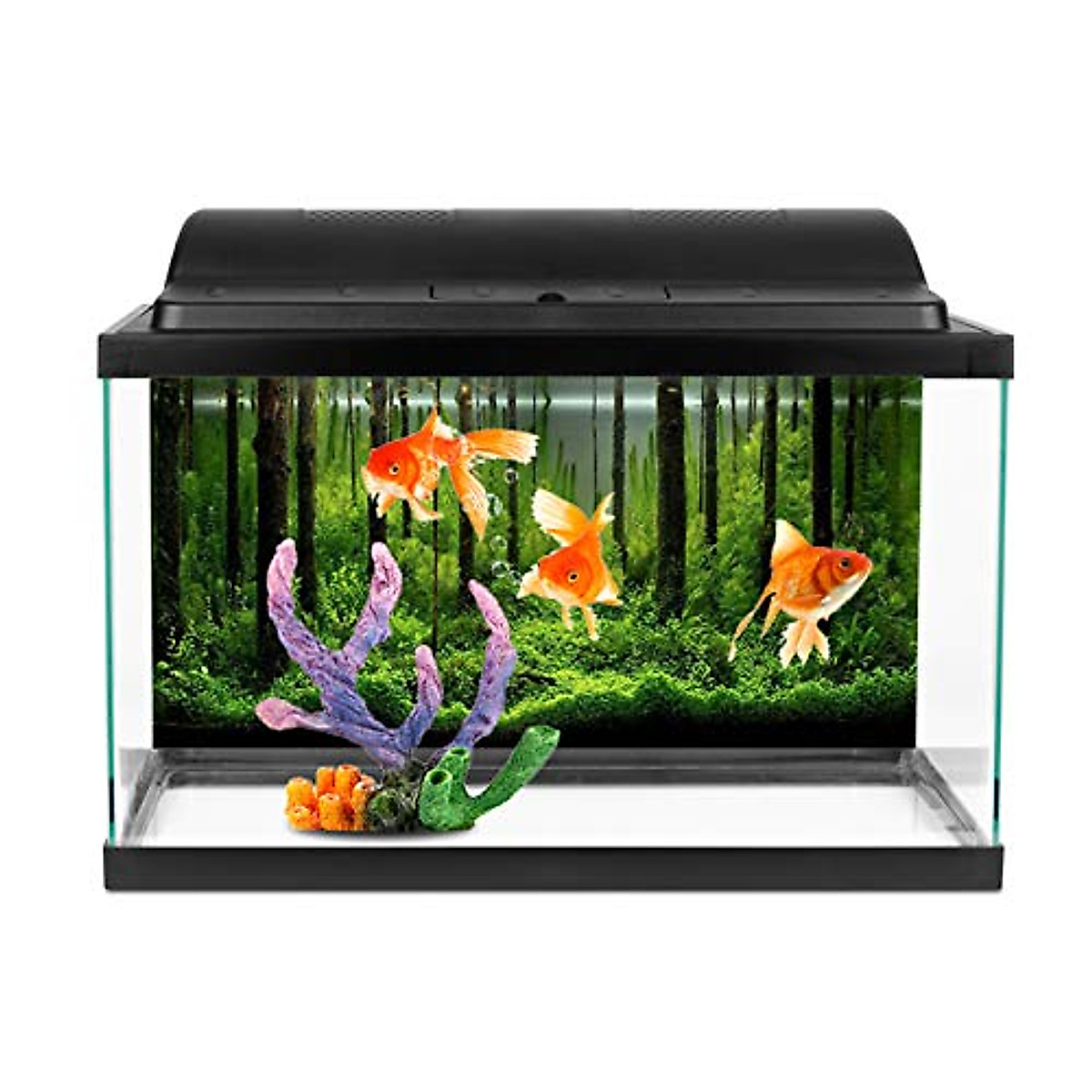 ciciglow Fish Tank Poster, Aquarium Background Sticker PVC Adhesive Underwater Forest for Aquarium(122 * 46cm)