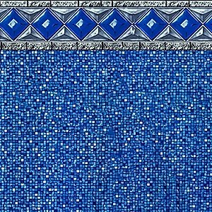Smartline Crystal Tile 24-Foot Round Liner | UniBead Style | 54-Inch Wall Height | 25 Gauge Virgin Vinyl Material | Strong and Durable Liners | Designed for Steel Sided Above-Ground Swimming Pools