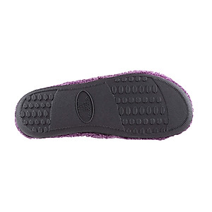 isotoner Women's Microterry Satin X-Slide, Ultraviolet, 8-9