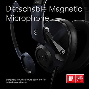 EPOS H6Pro - Closed Acoustic Gaming Headset with Mic - Over-Ear Headset – Lightweight - Lift-to-Mute - Xbox Headset - PS4 Headset - PS5 Headset - PC/Windows Headset - Gaming Accessories (Black)