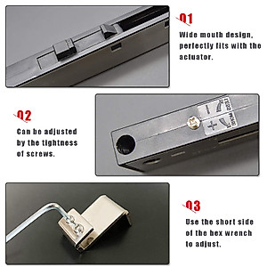 2PCS Stainless Steel Barn Door Soft Close Mechanism, Adjustable Tension Spring Buffer Damper, Hole-Free/Drilling Perfect for Silver Flat Track for Door Weight 77-132 Pounds with Actuator Spacers