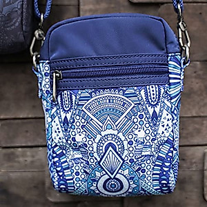 Sakroots Womens On The Go Smartphone Mini Crossbody, Navy Wanderlust, One Size US
