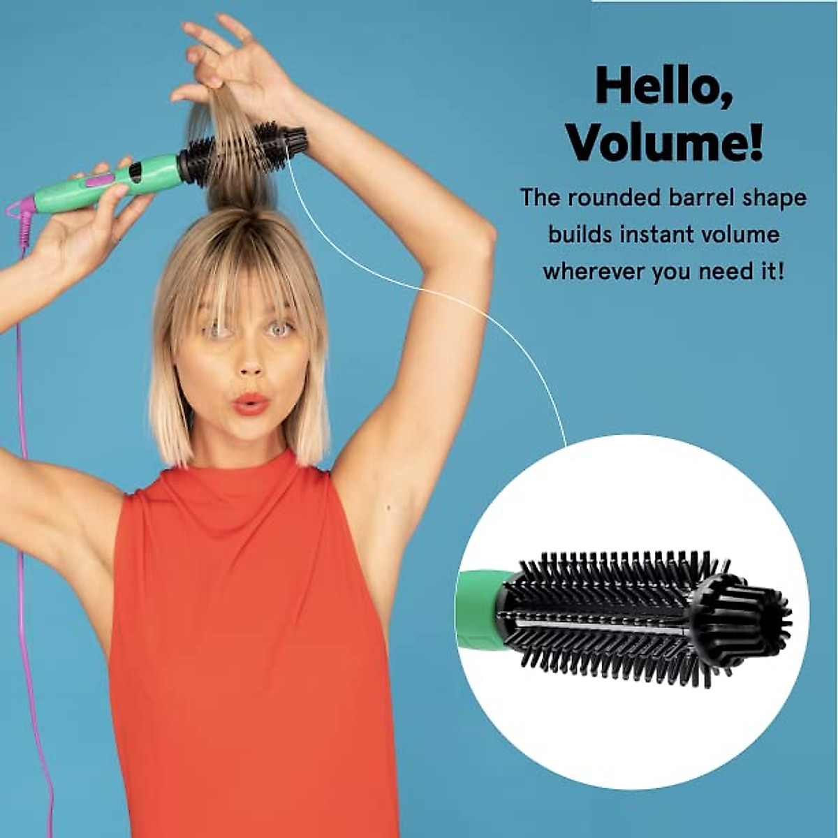 Flower Beauty Ionic Volumizing Styler - Versatile Ceramic Styling Iron - Straightens, Curls, Adds Volume & Shine to Hair - Includes 2 Heat Settings