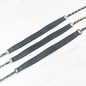 SUPXINJIA Purse Chain Strap - Microfiber Leather - Replacement for Crossbody Shoulder Bag - 51 Inch Long (Black)