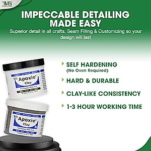 Aves Apoxie Clay - 2 Part (A & B) Self Hardening, Modeling Clay - 1 Pound Native Apoxie Clay
