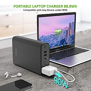 Omars USB C Docking Station + Portable Laptop Charger 24000mAh