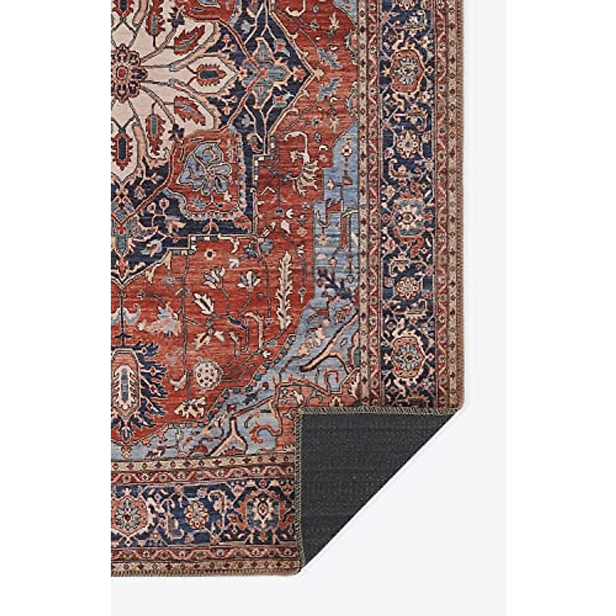 Momeni Afshar Polyester Area Rug, Red, 3' X 5' (AFS37)