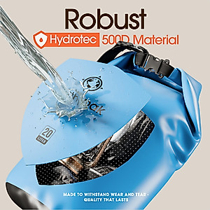 Earth Pak Waterproof Dry Bag - Roll Top Waterproof Backpack Sack Keeps Gear Dry for Kayak with Waterproof Phone Case