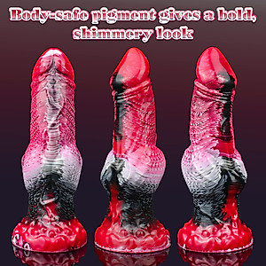 9" Animal Dildo Horse Aline Dildo XL Monster Dildo with Big Knot, Dragon Dildo Huge Anal Dildo with Strong Suction Cup, Knotted Dog Dildo Big Anal Toys for G & P Spot, Adult Toys for Women Men