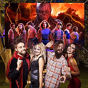 Stranger Party Backdrop Banner Things Stranger Party Supplies Decorations Backdrop for Birthday Halloween Room Decor Stranger Character Background for Photo Booth Props