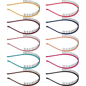 Zhanmai 10 Pieces Unisex Metal Hairband Teeth Comb Hair Hoop Headband Hair Accessories