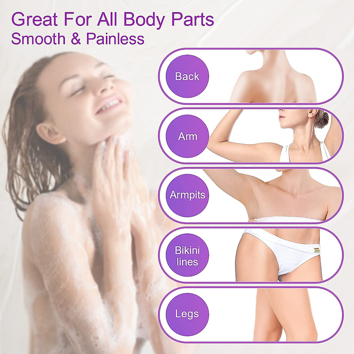 Pefetis Electric Razor for Women, 2 in 1 Womens Shaver for Pubic Hair Wet & Dry Bikini Trimmer for Legs Underarms and Bikini Line Painless Lady Hair Removal with Comb Attachment