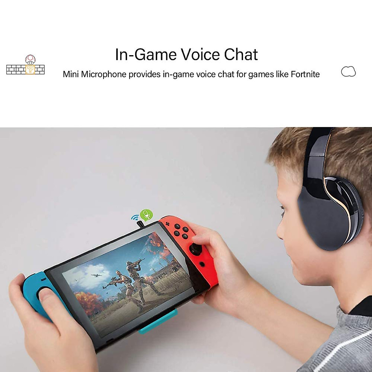 Bluetooth Adapter for Nintendo Switch Accessories USB-C Connector Wireless Audio Transmitter with aptX LL, Support in-Game Voice Chat,Connect AirPods Headphones - Turquoise