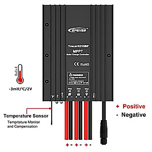 EPEVER IP68 Waterproof 30A MPPT Solar Charge Controller 12V 24V Auto, Solar Panel Battery Intelligent Regulator with MT50 and RS485 Cable, Used in RVs, Trailers, Boats, Yachts（Tracer7810BP）