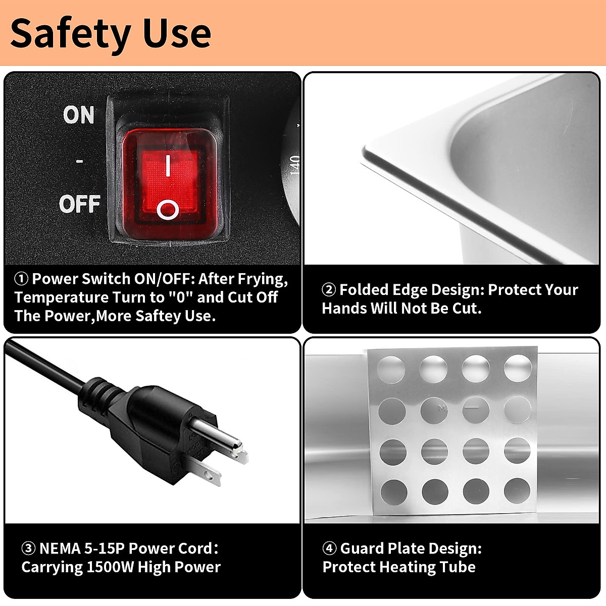 Commercial Electric Deep Fryer, AGKTER, Dual Tank Stainless Steel Deep Fryer with Basket & Lid, Over-Temperature Protection, Ideal for Restaurant and Home Use - 10.5qt+10.5qt, 1500W+1500W, 110V