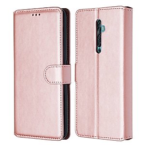 Case for Oppo Reno2 Z Wallet Case,with Card Holder Kickstand Magnetic Closure PU Leather Flip Case Cover for Oppo Reno2 Z 6.53" -Rose Gold
