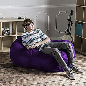 Jaxx Sofa Saxx Bean Bag Lounger, 4-Feet, 4', Grape