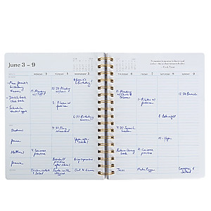 momAgenda Desktop 2024 Spiral Day Planner | July 2023 - December 2024 | Daily Monthly Unique Week-At-A-View Layout. (Botanical Garden)