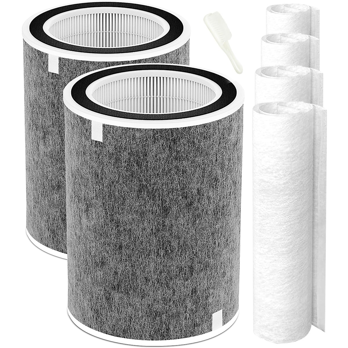 HP201 HP202 Replacement Filter Compatible with Shark HP200 Series, HP302 & HC502 Air Pu-rifier MAX, 3-in-1 Grade Filter, Part #HE2FKBAS, HE2FKBASMB (2-Pack)