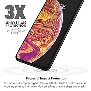 ZAGG InvisibleShield Glass+ Screen Protector – High-Definition Tempered Glass Made for Apple iPhone SE – Impact & Scratch Protection, Clear