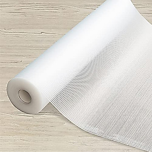 Rxemohesuoh Original Non-Slip Ribbed Drawer and Shelf Liner,Eco-Friendly Materials,Non Adhesive,Powerful Grip,Cuttable and Washable,12INx10FT Roll,for Drawers,Shelves,Cabinets,Kitchens,Clear