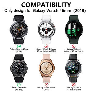 Case Compatible with Samsung Galaxy Watch 46mm, NaHai TPU Slim Plated Case Scratch-Proof Cover All-Around Protective Bumper Shell for Galaxy Watch 46mm SM-R800, (Not Galaxy Watch 4 Classic 46mm)