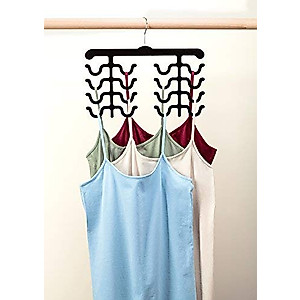 The Paragon Cami Hanger - Non-Slip Closet Organizer for Tank Tops, Sports Bras, Bathing Suits, Belts, Accessories; Keep Essentials Wrinkle-Free and Organized