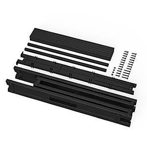 Flolinda Foldable King Bed Frame Metal Platform Bed 10 Minutes Quick Assembly Steel Slats 11 Feet Support No Box Spring Needed 14inch Black