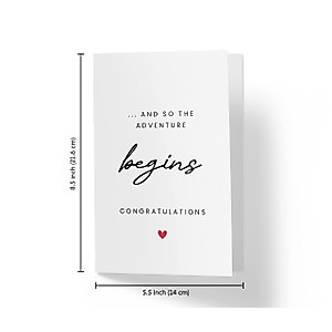 Karto Wedding Card, Bridal Shower Card, Engagement Card - Engagement Card for Her Him, Wedding Card for Her Him - Marriage Card Adventure Begins