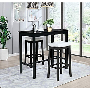 Linon Black 42 inch Bar Height Pub Claridge Table