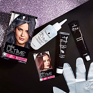 Schwarzkopf Color Ultime Metallic Permanent Hair Color Cream, 3.45 Glossy Steel