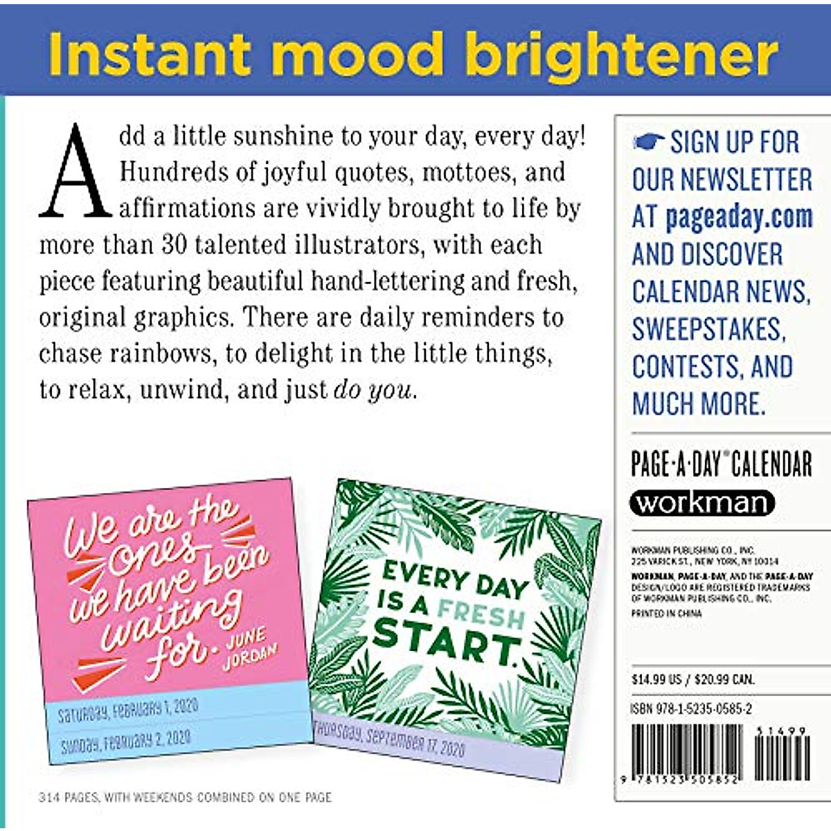 Today Is Going to Be a Great Day! Page-A-Day Calendar 2020