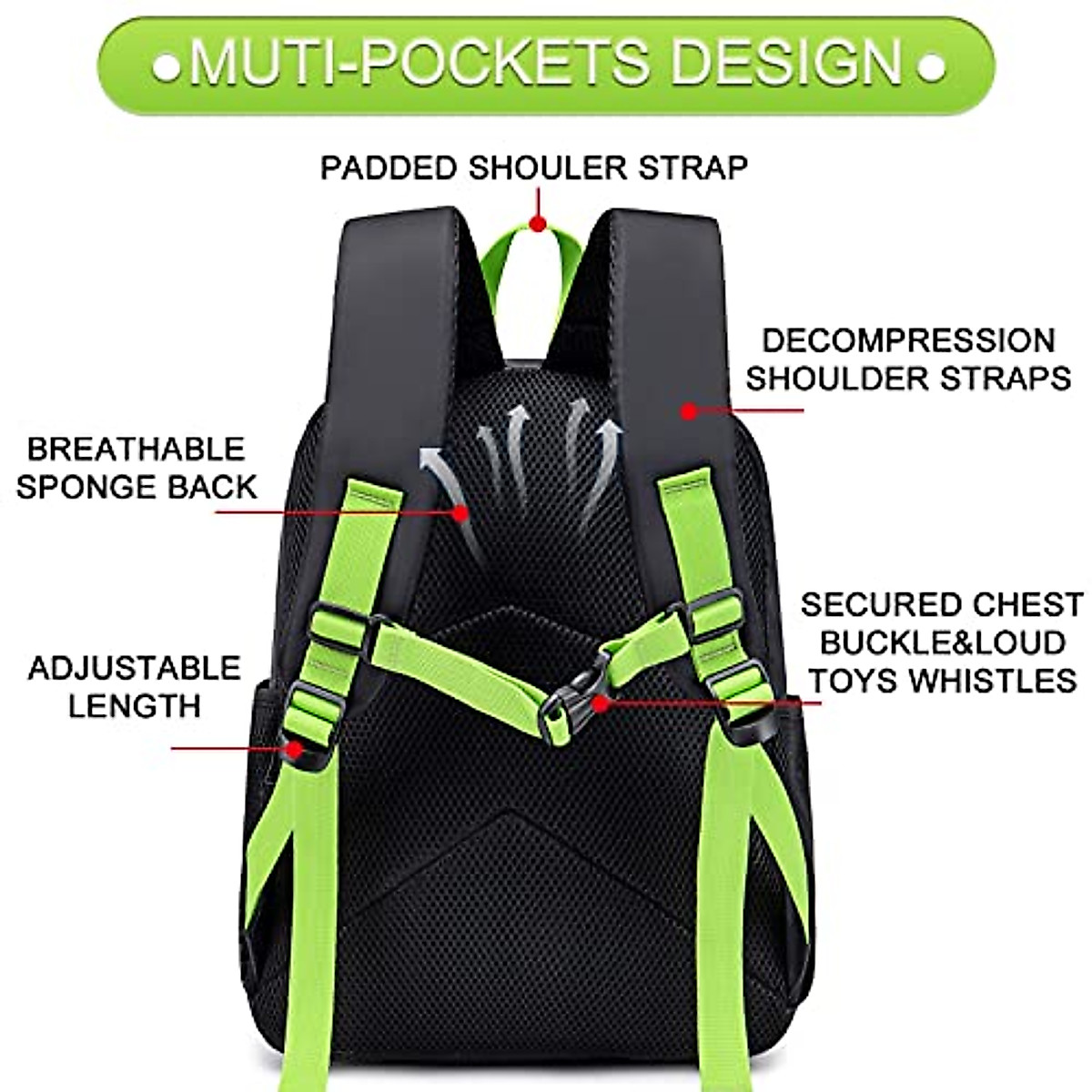 Backpack for Kids Boys Girls Preschool Kindergarten Bookbag Set with Lunch Box Soccer Toddler School Bag