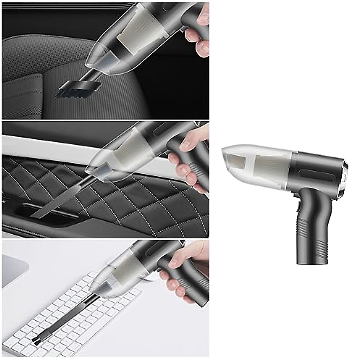 Portable Car Vacuum Cleaner Handheld Vacuums Rechargeable DustBusters Vehicles Dry Wet Electric Dust Cleaning Tool Electric Mops Powerful Cyclonesuction For Floor Cleaning Laminate Kids Dog Hair Robot