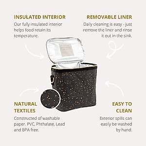 SoYoung, Lunch Bag Petite Poche Black Paper Gold Splat